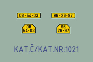 Licence plates for trucks, military, Czechoslovakia (1960-1986) 1:87 ...