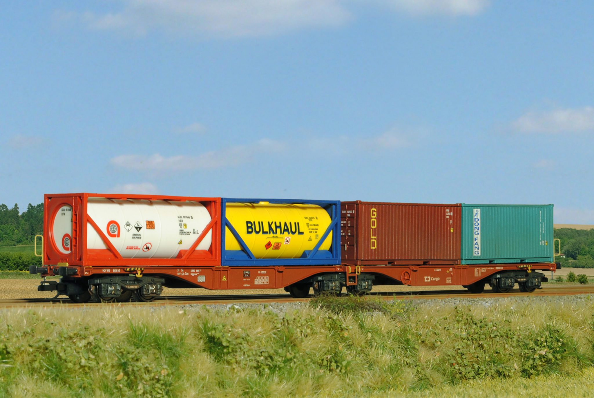 Articulated Container Wagon Sggrss 55 ČDC 1:120 – SDV model